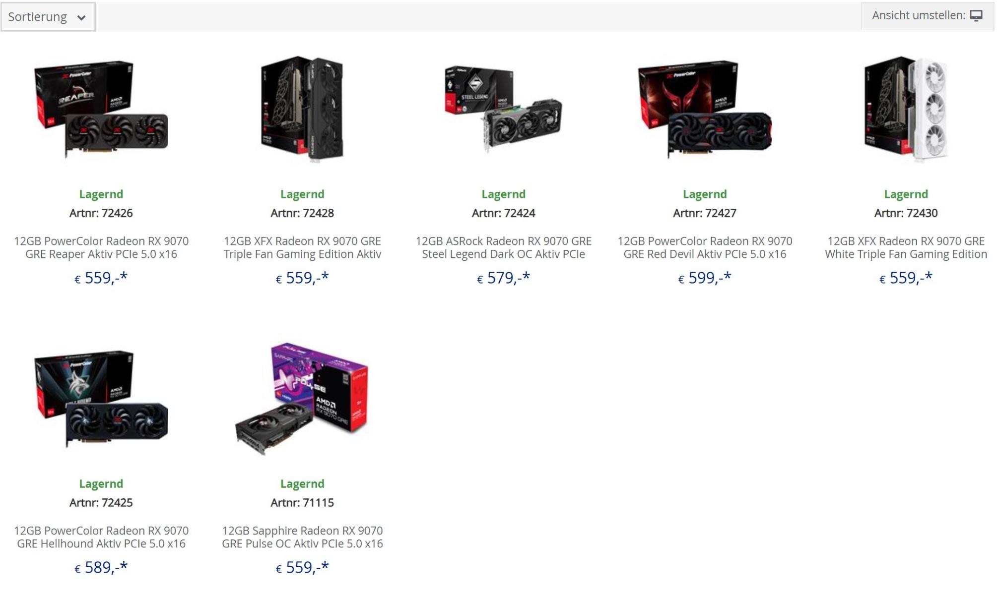 Видеокарта AMD Radeon RX 9070 GRE практически не покупалась в первый ...