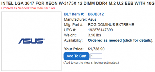 Материнская плата Asus Dominus Extreme для Intel Xeon W-3175X замечена ...