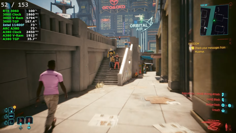 YouTube блогер ETA PRIME добавил к GeForce RTX 3060 бюджетную Arc A380 ...